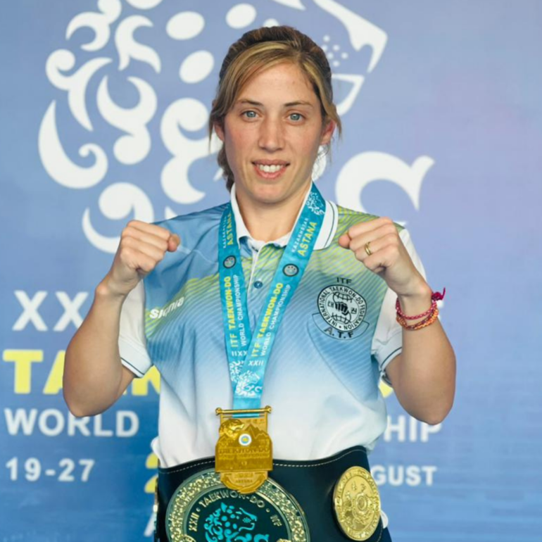 Fighter soars to victory in taekwondo world championship